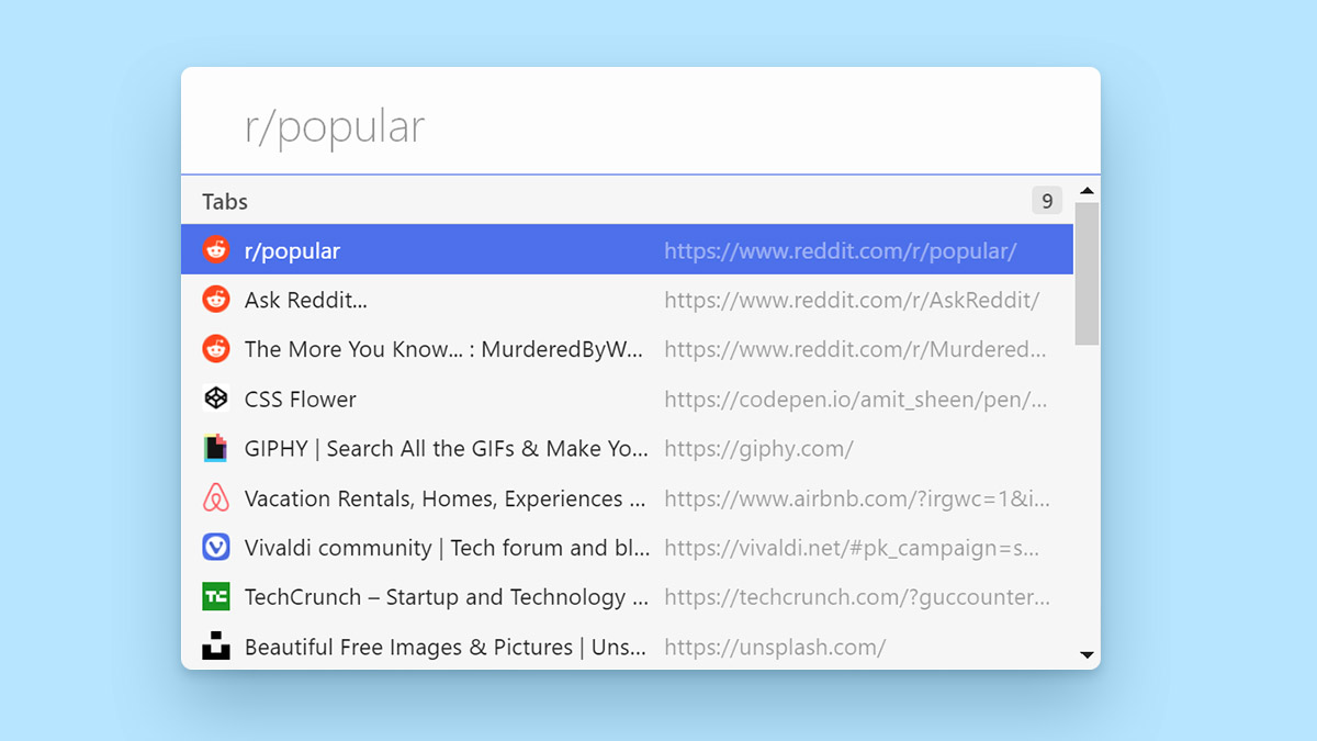 Tab Management Features | Vivaldi Browser