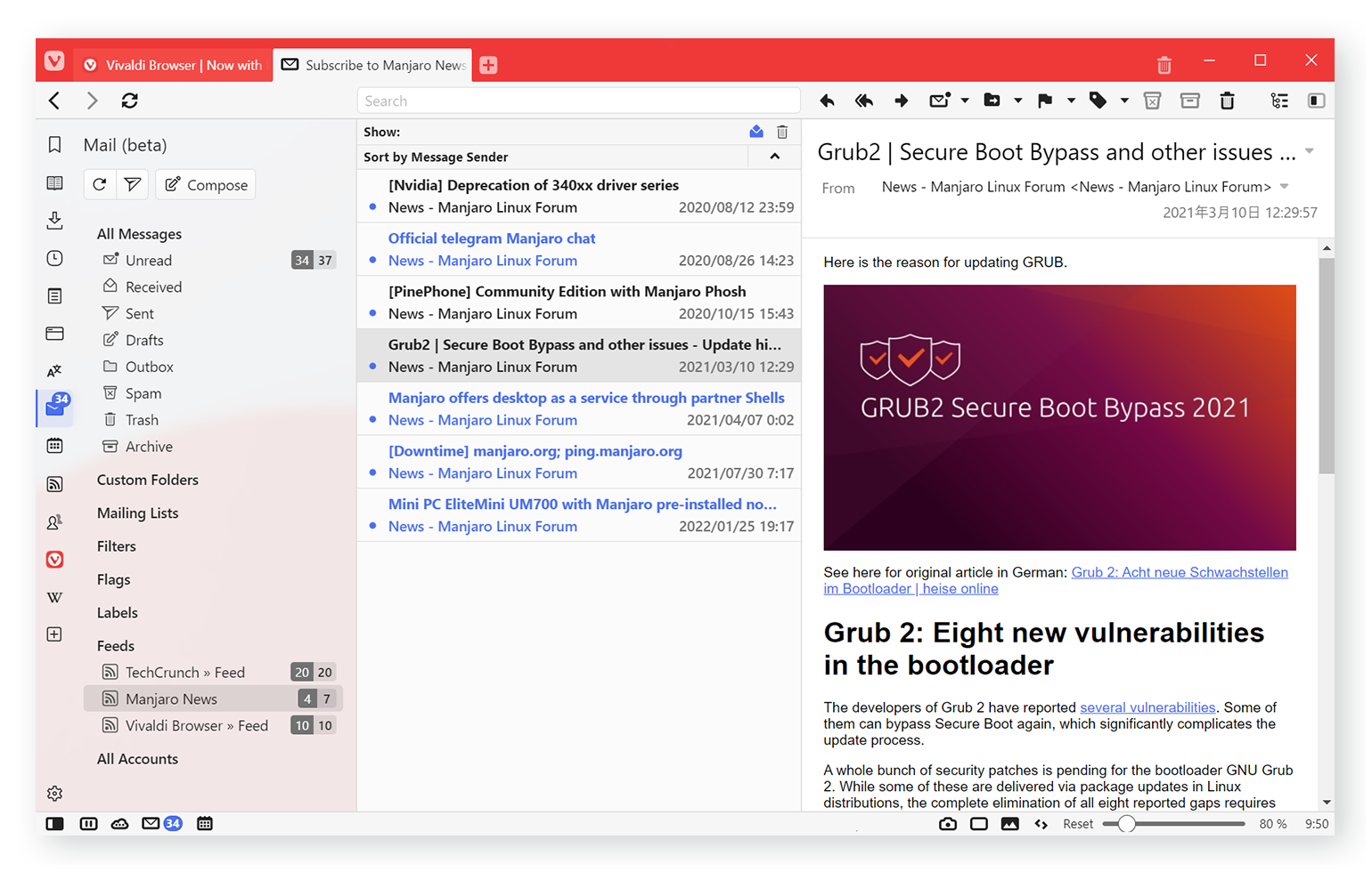 Vivaldi Feed Reader Read Feeds From The Sources You Choose