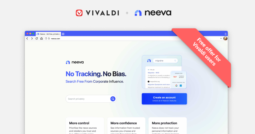 El buscador Neeva, ya disponible en todo el mundo, lanza una oferta para los usuarios de Vivaldi ...