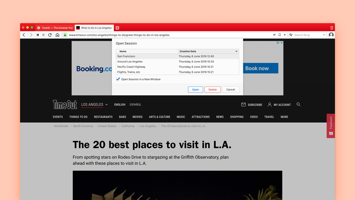 How to save and open groups of tabs in Vivaldi | Vivaldi Browser